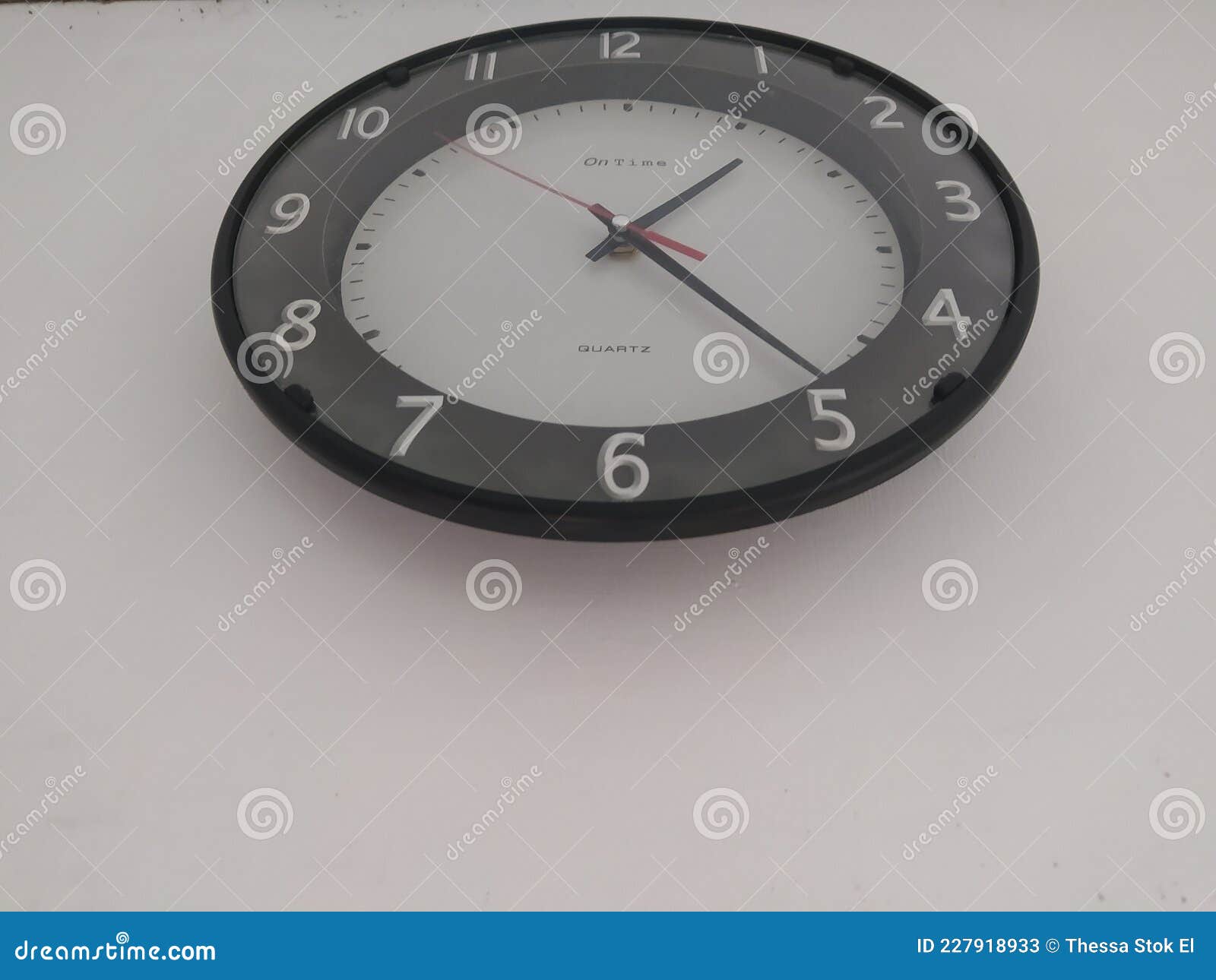 View Looks at the Clock on the Wall from the Top View To See the Clock ...