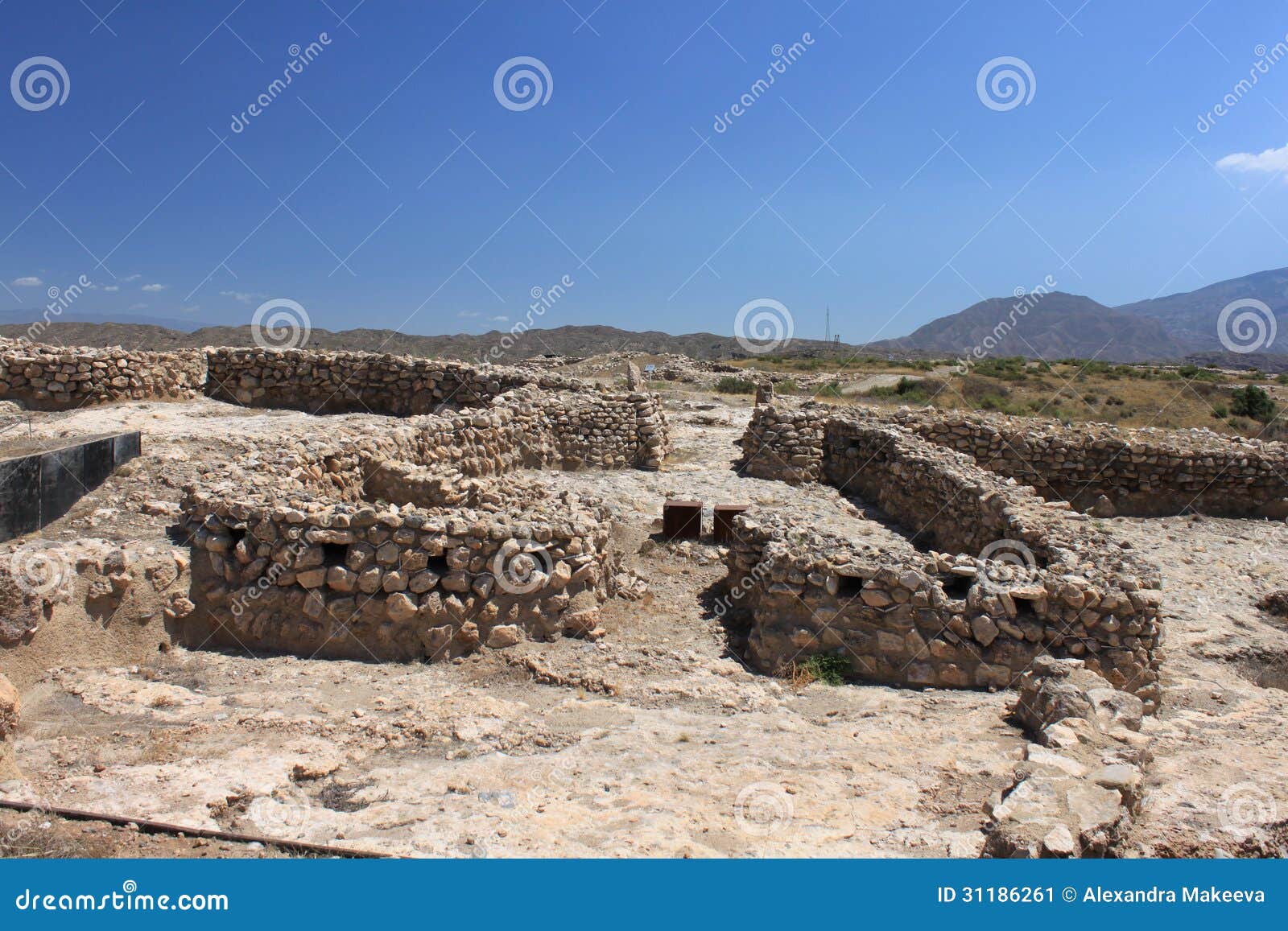 View at Los Millares stock image. Image of spain, ruins - 31186261