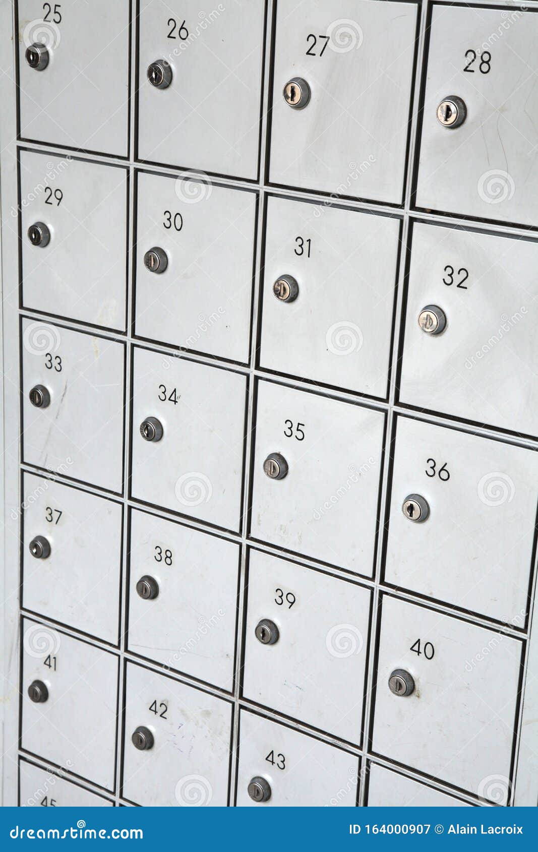Safety deposit boxes stock image. Image of numbered - 164000907