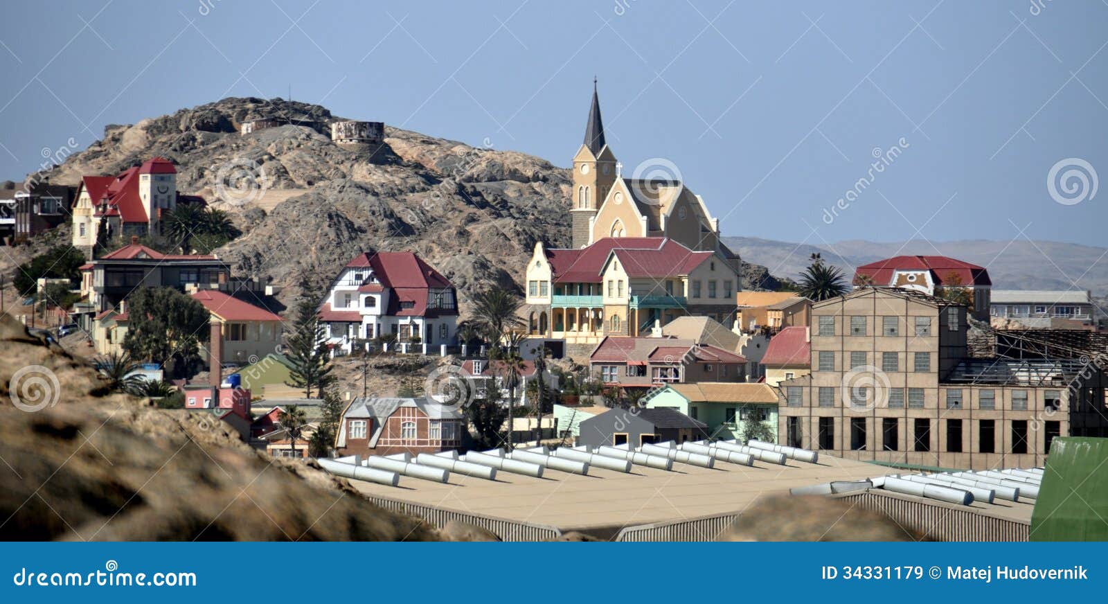 View of Luderitz in Namibia Stock Image - Image of structure, built ...