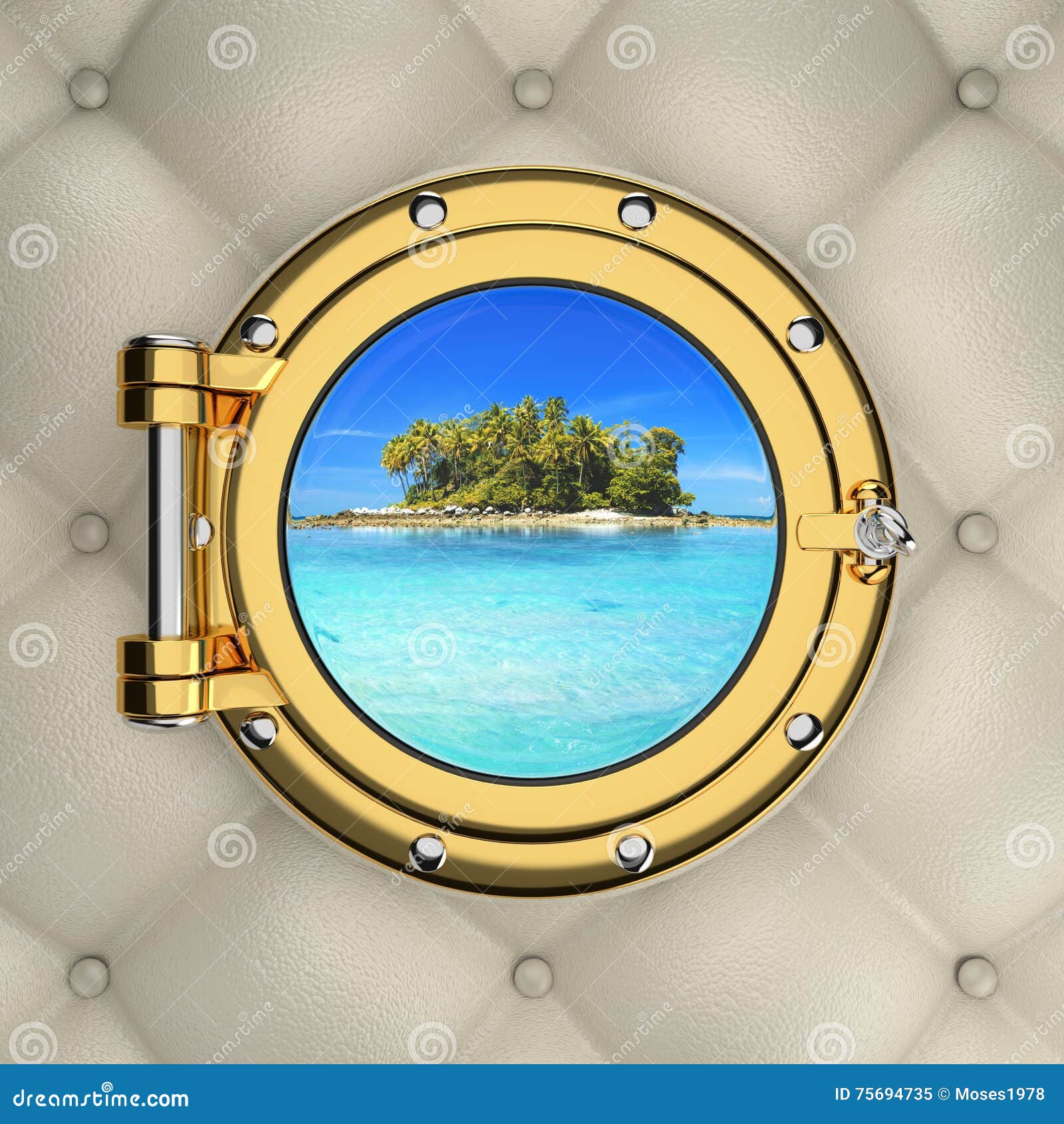 View through the Luxurious Boat Window Stock Image - Image of marine ...