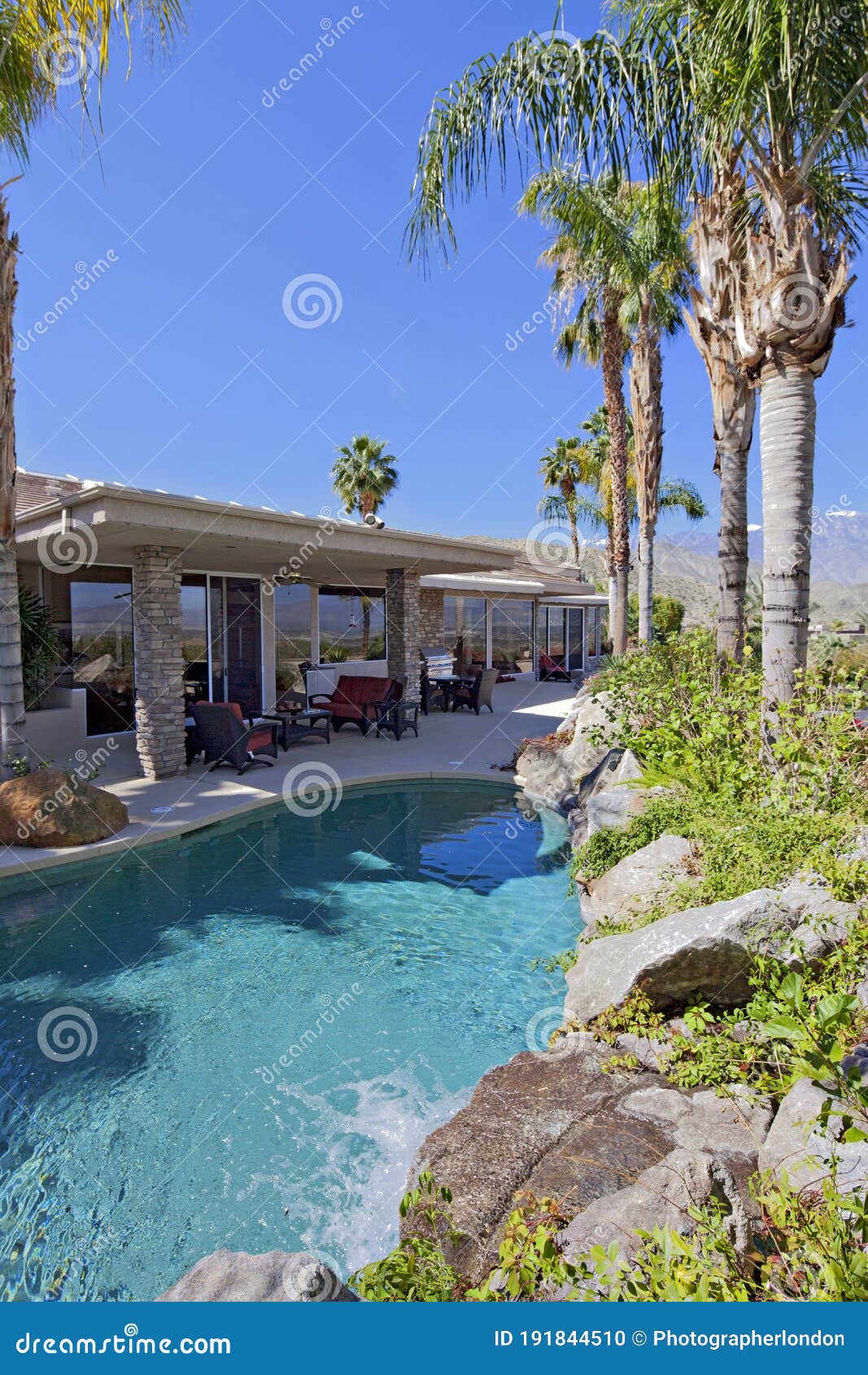 View of Luxury Manor House with Swimming Pool Stock Photo - Image of ...