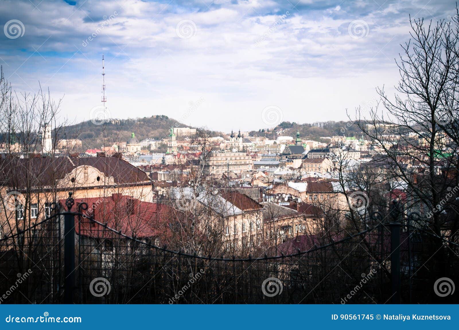 View of Lviv City in Spring Stock Image - Image of outdoor, ukraine ...