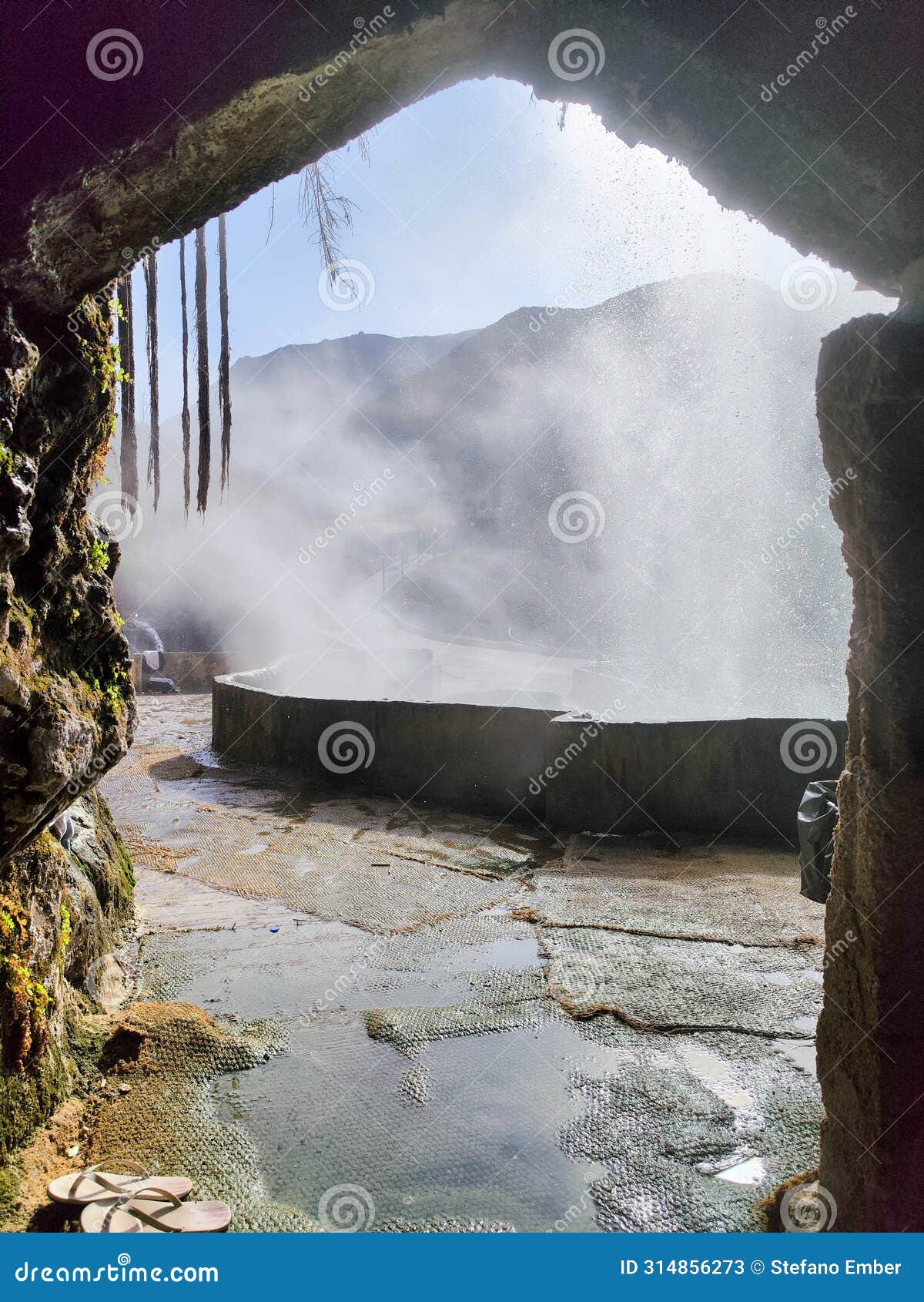 View at Ma in Thermal Spring Waterfall in Jordan Stock Image - Image of ...