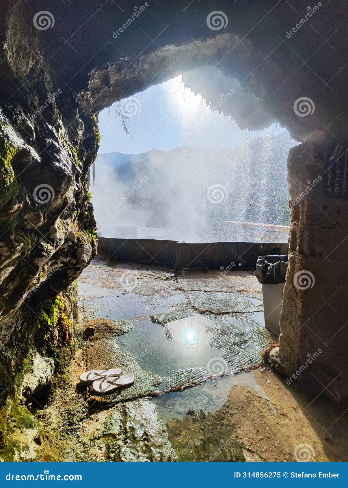 View at Ma in Thermal Spring Waterfall in Jordan Stock Image - Image of ...