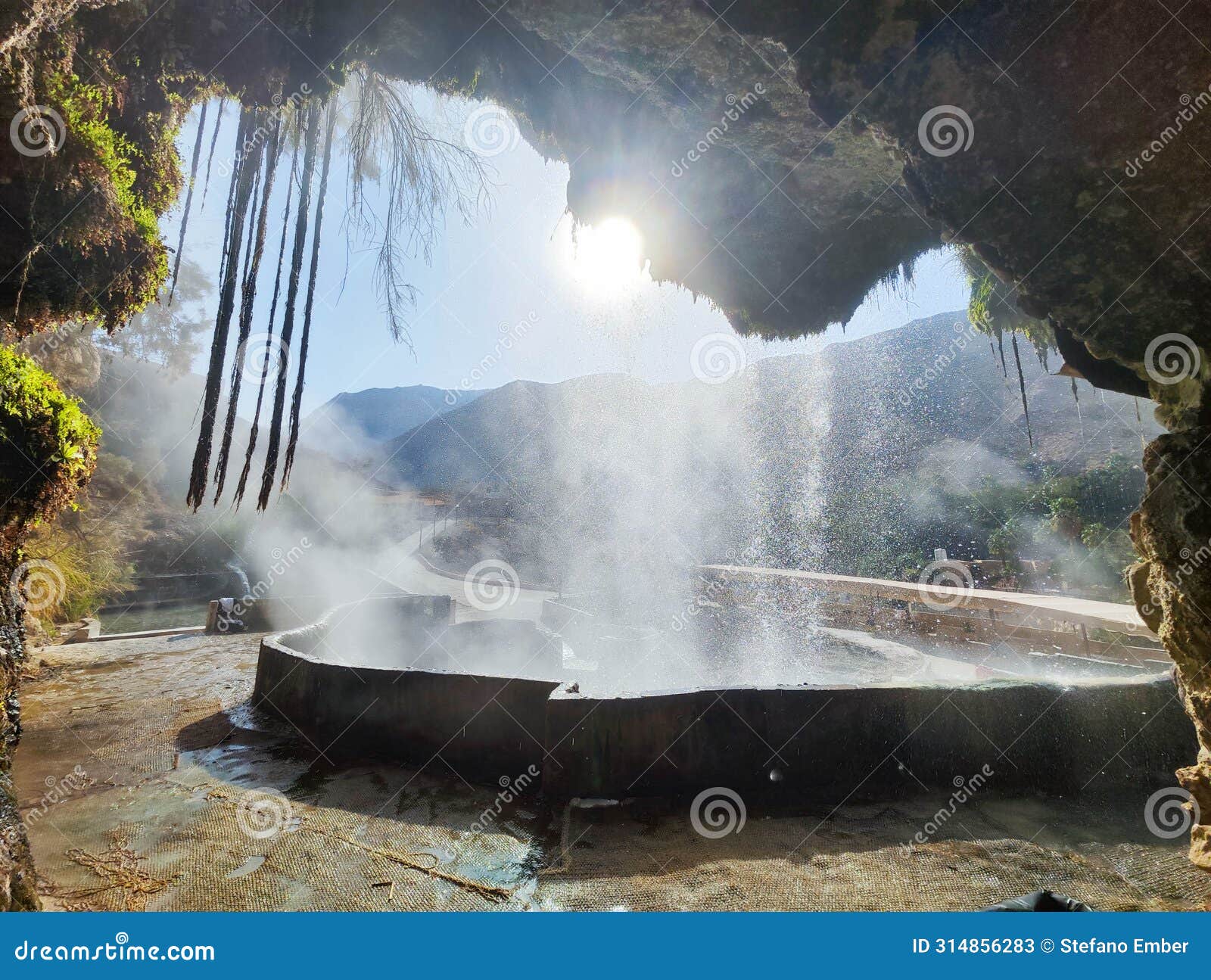 View at Ma in Thermal Spring Waterfall in Jordan Stock Image - Image of ...