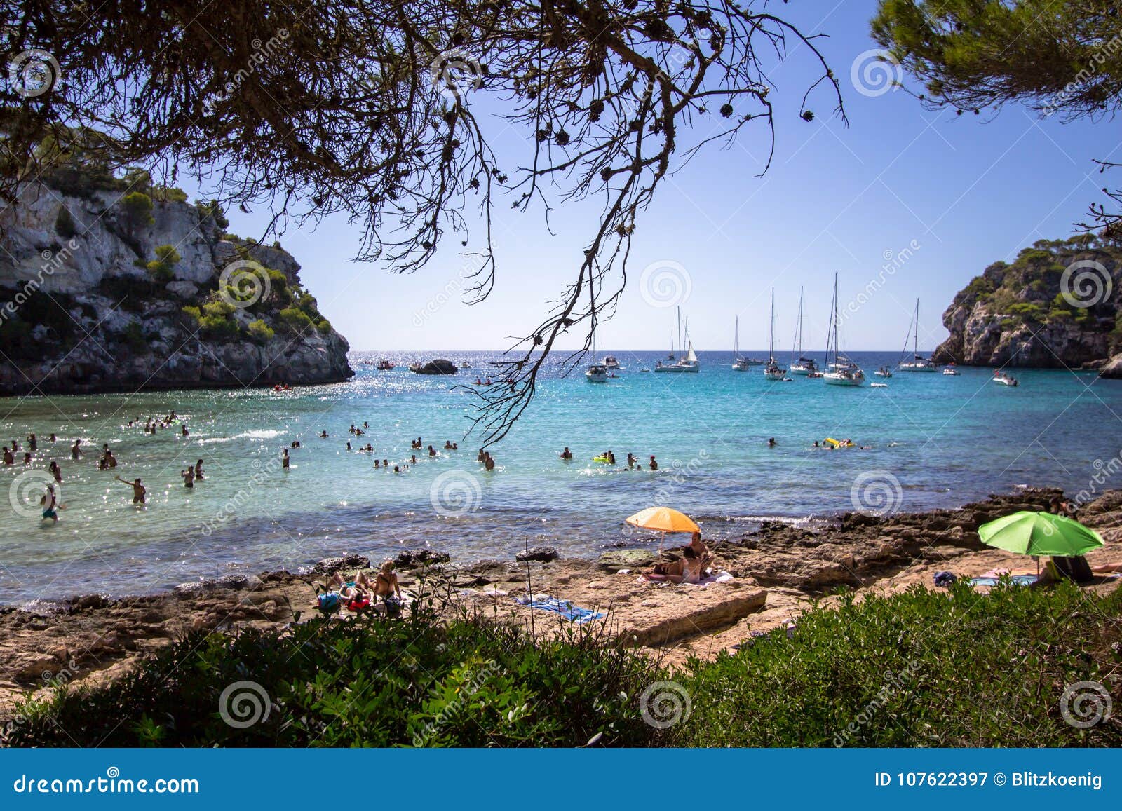 Macarella Beach, Menorca, Spain Editorial Photography - Image of summer ...