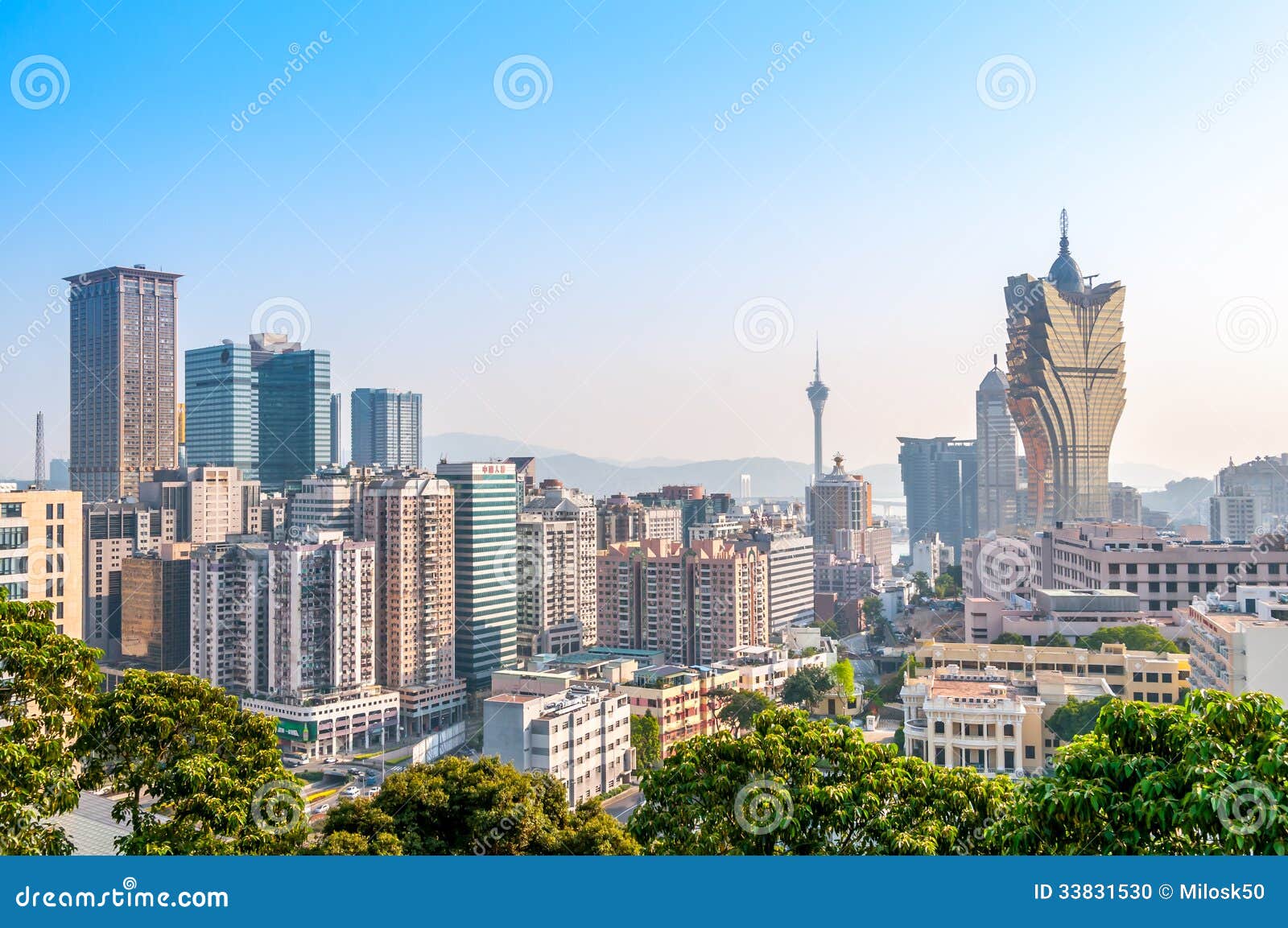 View at the Macau editorial image. Image of traffic, garden - 33831530