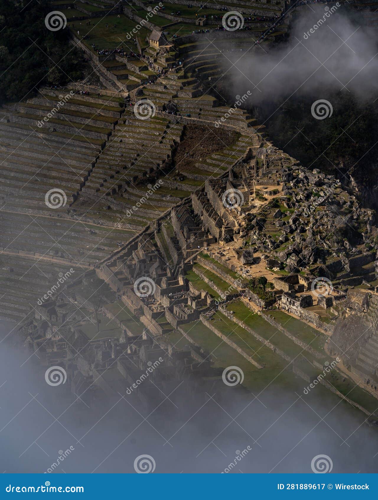 View of Machu Picchu from the Top of Wayna Picchu. Stock Image - Image ...