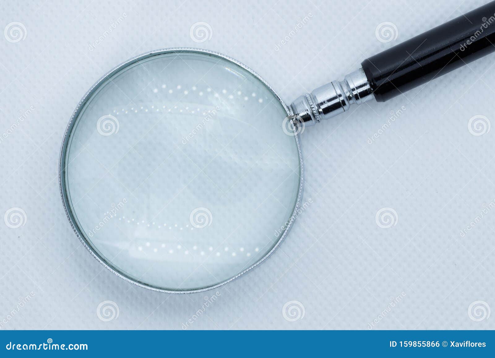 View of Magnifying Glass, White Background Stock Photo - Image of ...