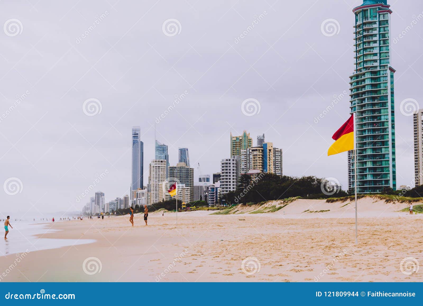 View of Main Beach on the Gold Coast Editorial Stock Image - Image of ...