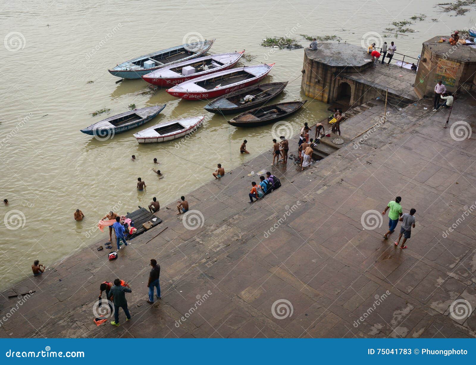 View of the Main Jetty in Varanasi, India Editorial Stock Photo - Image ...