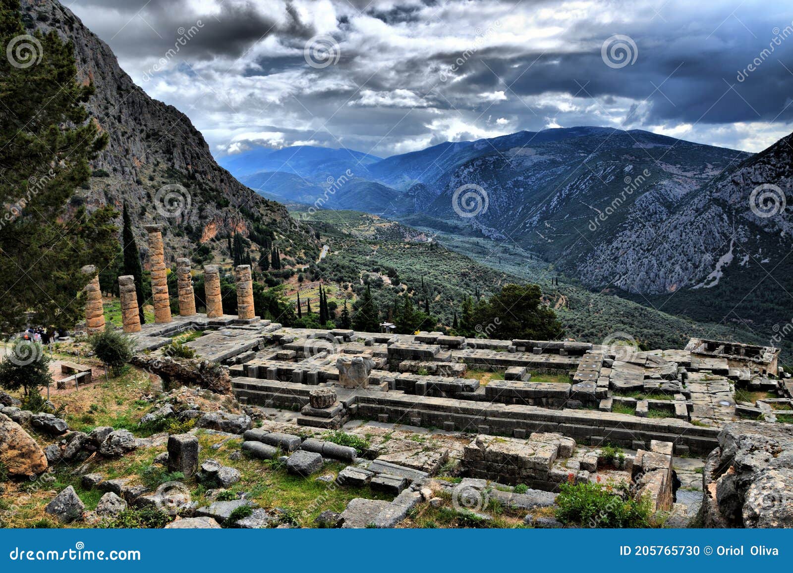 View of the Main Monuments and Sites of Greece. Delphi. Oracle of ...