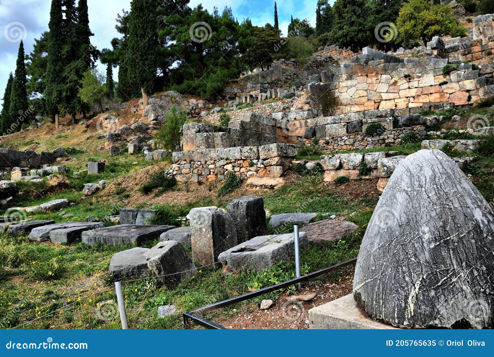 View of the Main Monuments and Sites of Greece. Delphi. Oracle of ...