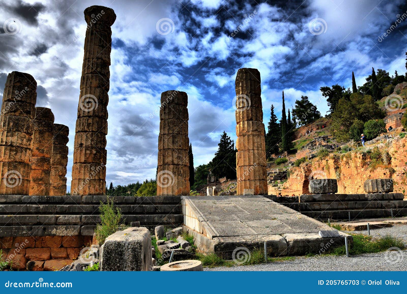 View of the Main Monuments and Sites of Greece. Delphi. Oracle of ...