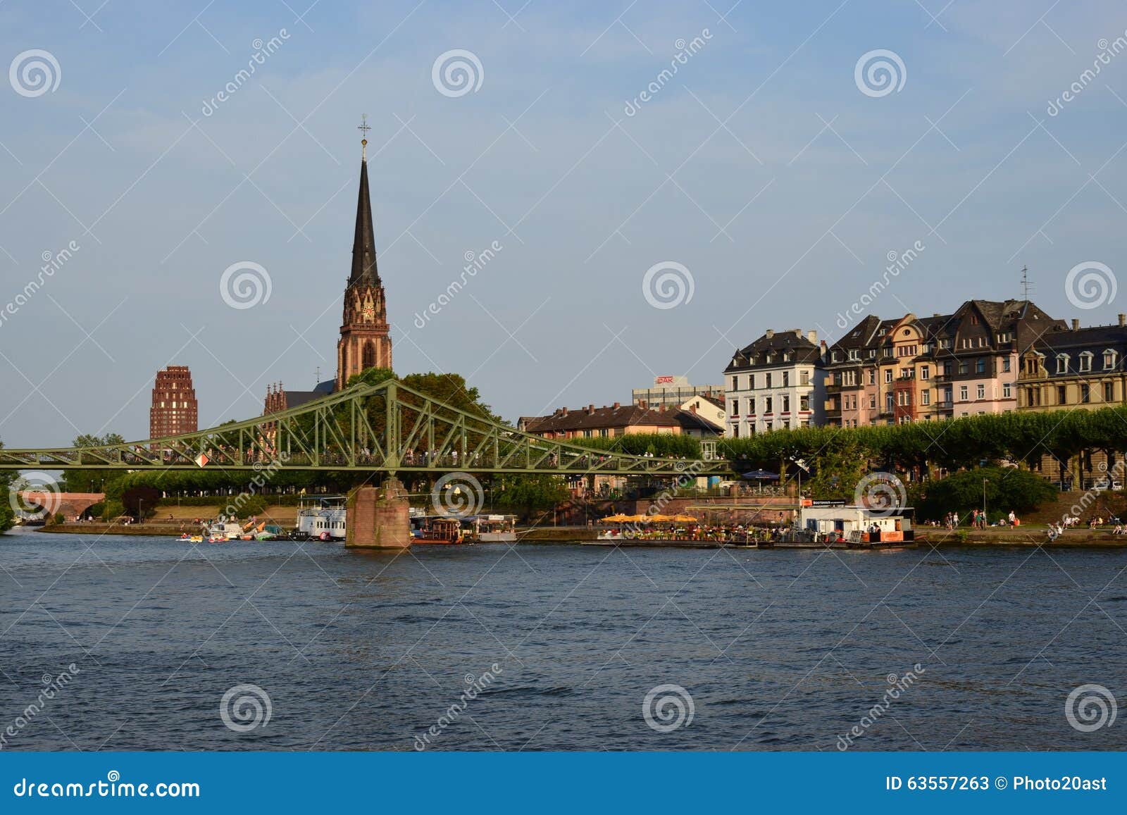 View on the Main River in Frankfurt on the Main, Germany Editorial ...