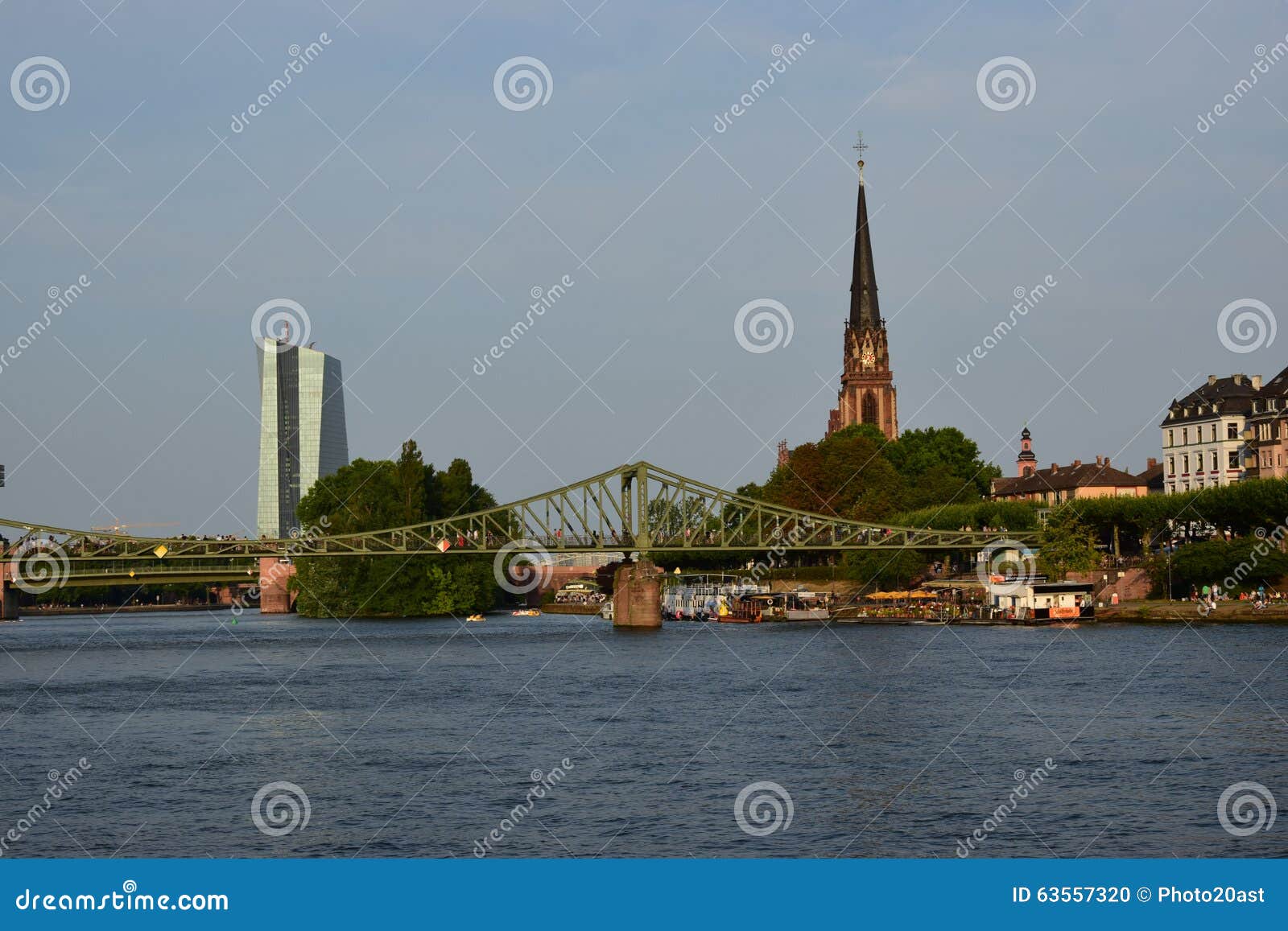 View on the Main River in Frankfurt on the Main, Germany Editorial ...
