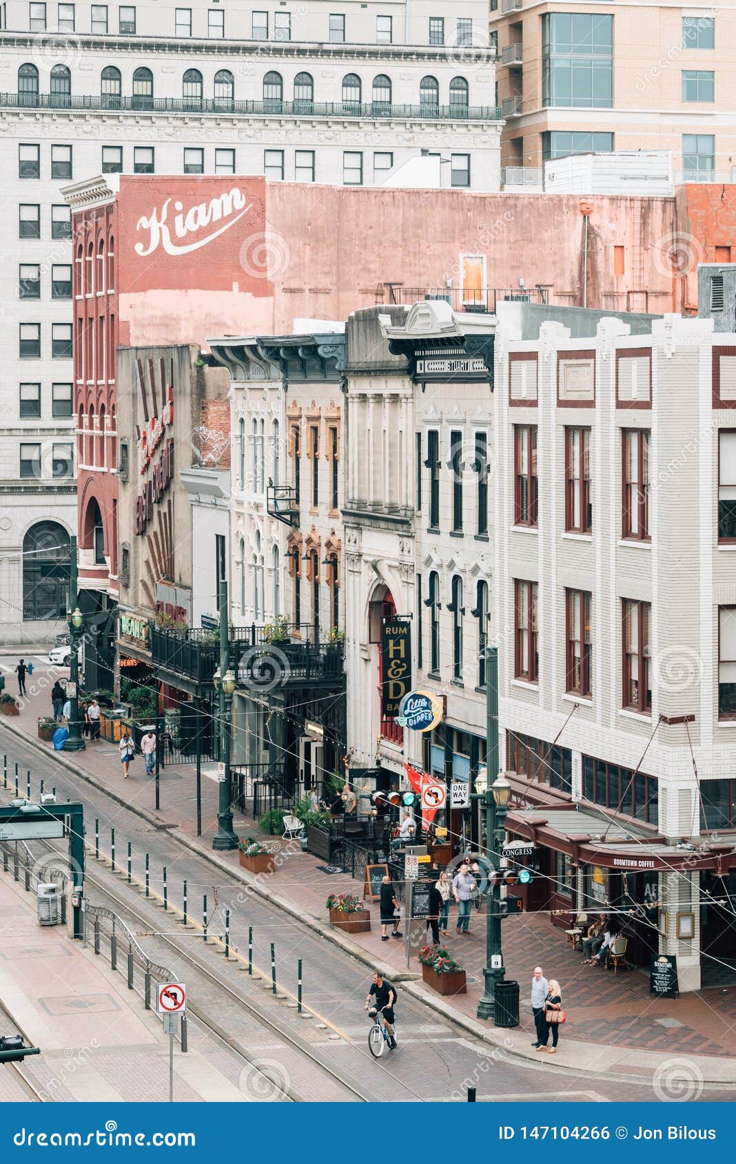 View of Main Street, in Downtown Houston, Texas Editorial Photo - Image ...