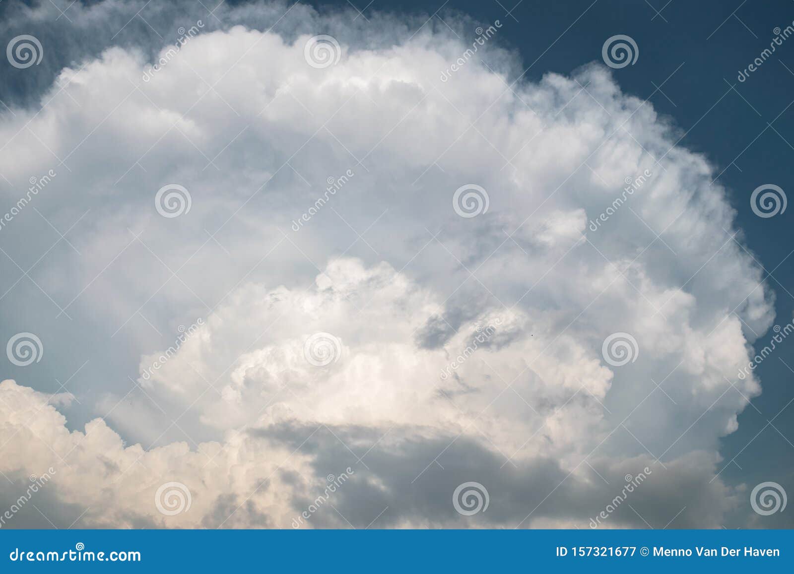 View of the Main Tower and Spreading Anvil of a Developing Thunderstorm ...