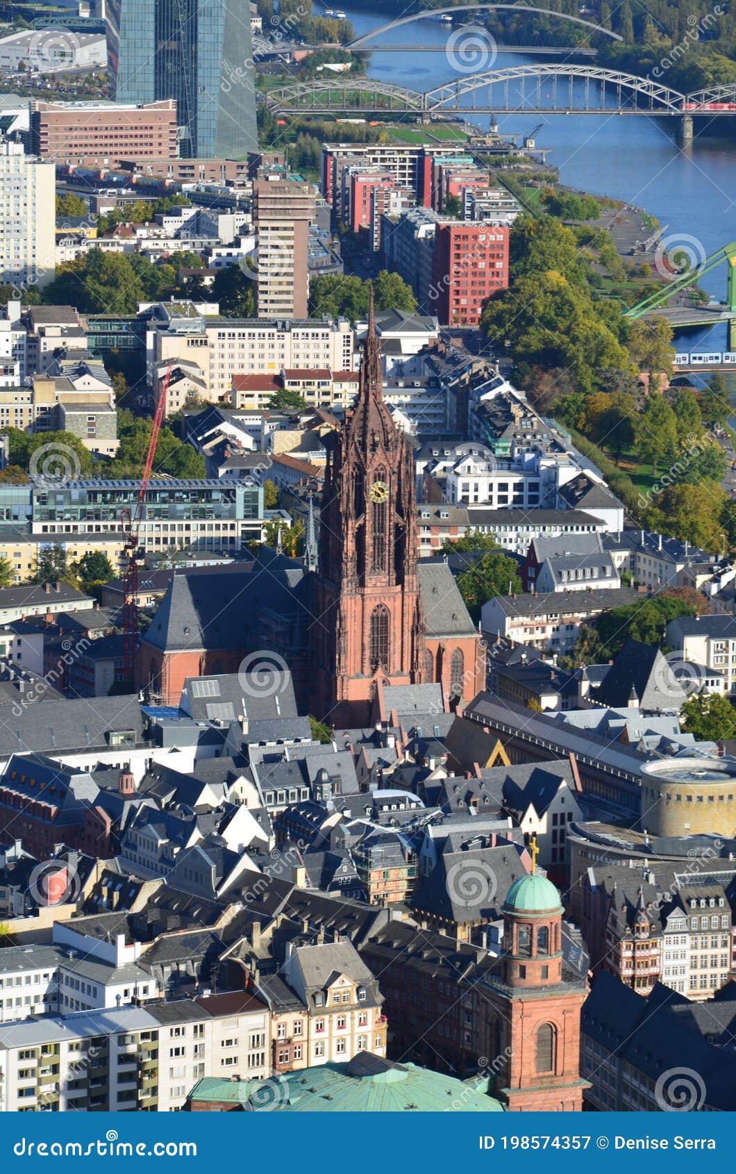 View from the Maintower in Frankfurt am Main, Germany Editorial ...