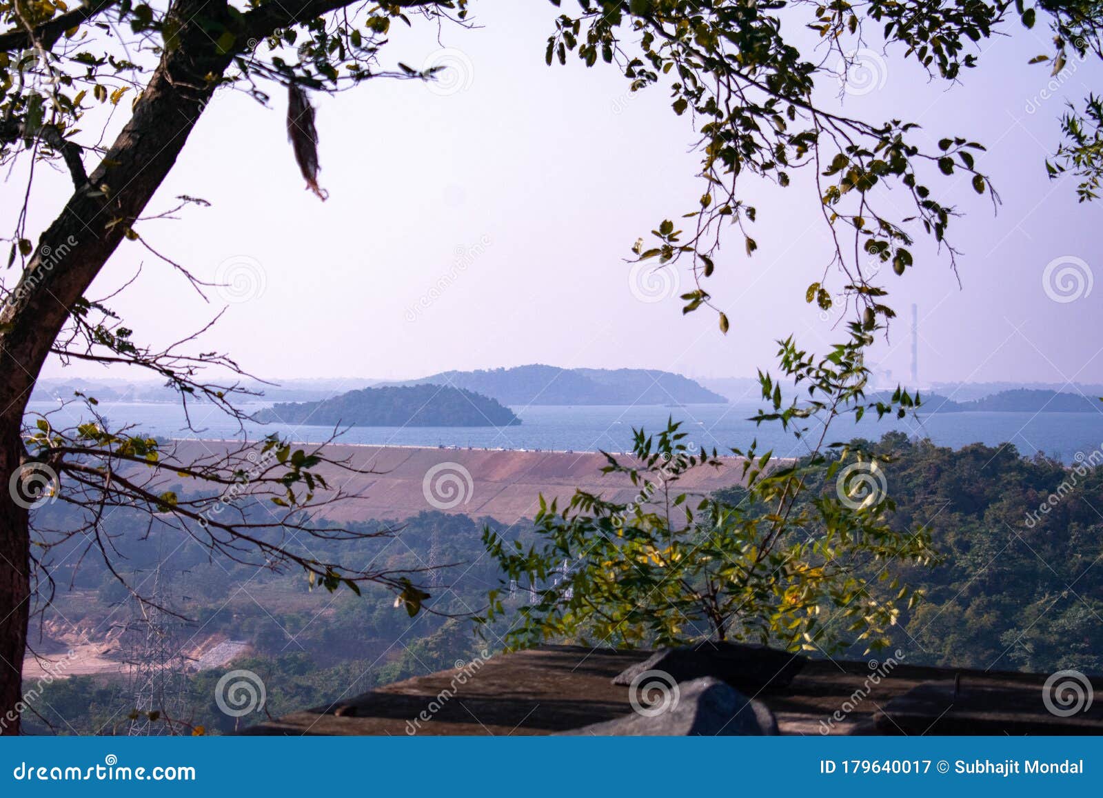 A View of the Maithon Dam from the Top of a Hill Stock Image - Image of ...