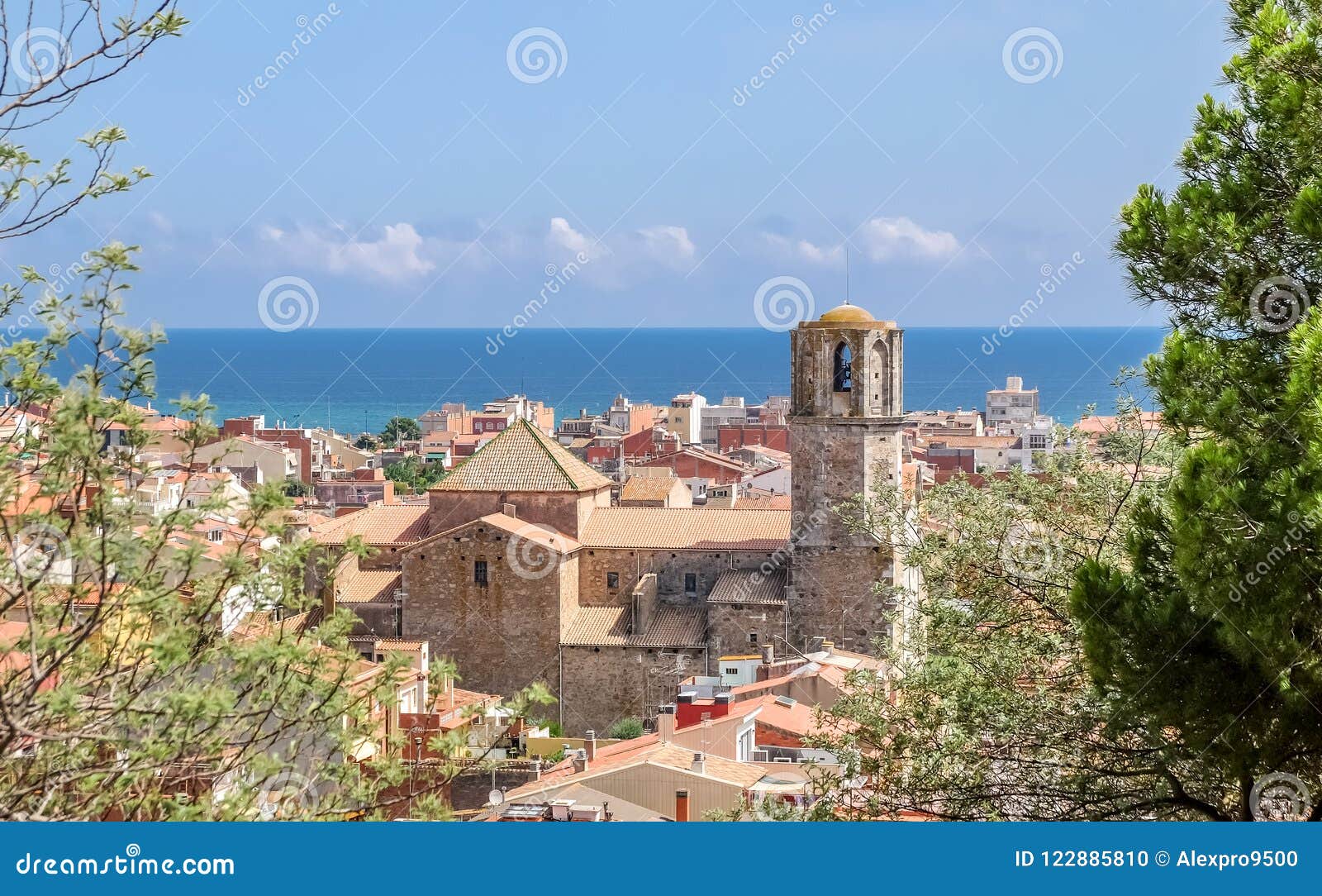 View of Malgrat Del Mar, Spain Stock Photo - Image of castle, malgrat ...