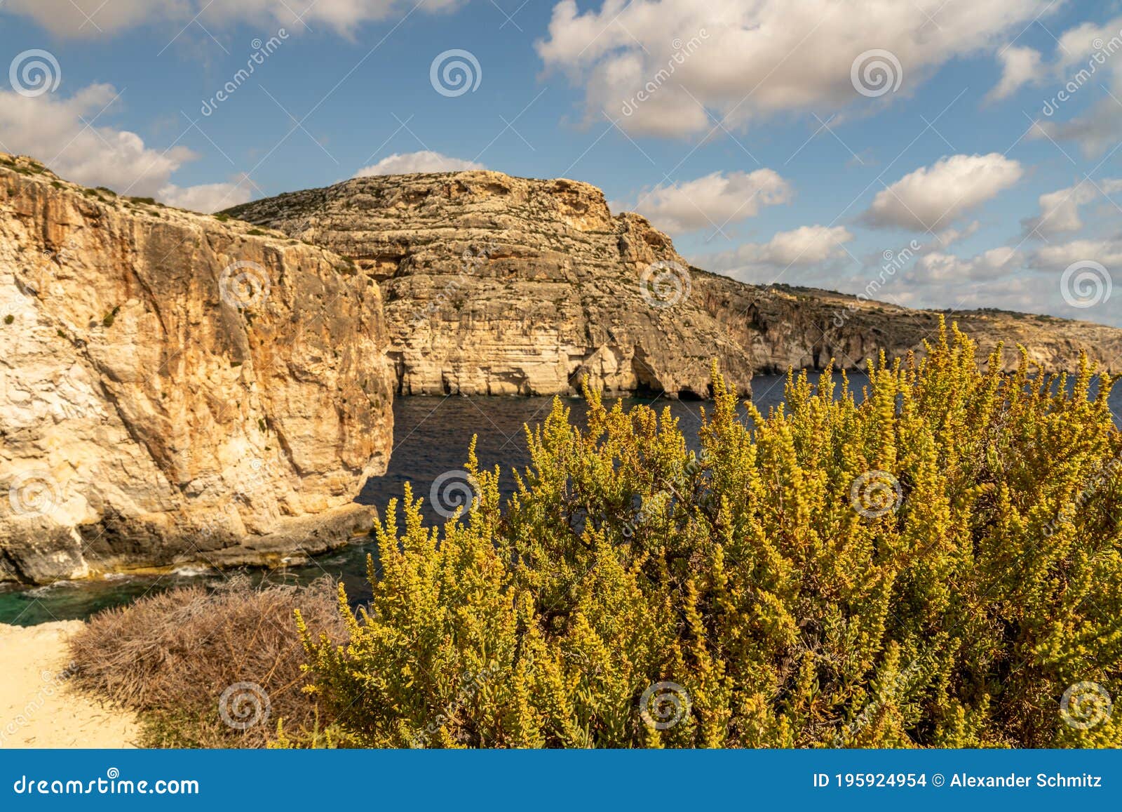 View of Malta Coast and Mediterranean Sea at Blue Grotto, Malta Stock ...