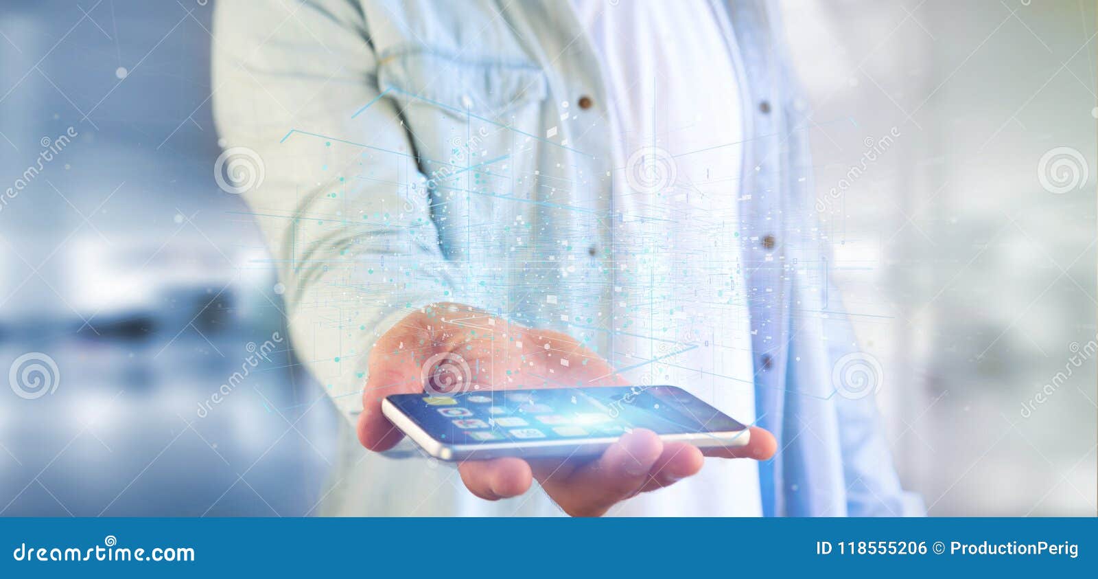 Man Holding Data Binary Cloud 3d Rendering Stock Photo - Image of binary, connection: 118555206