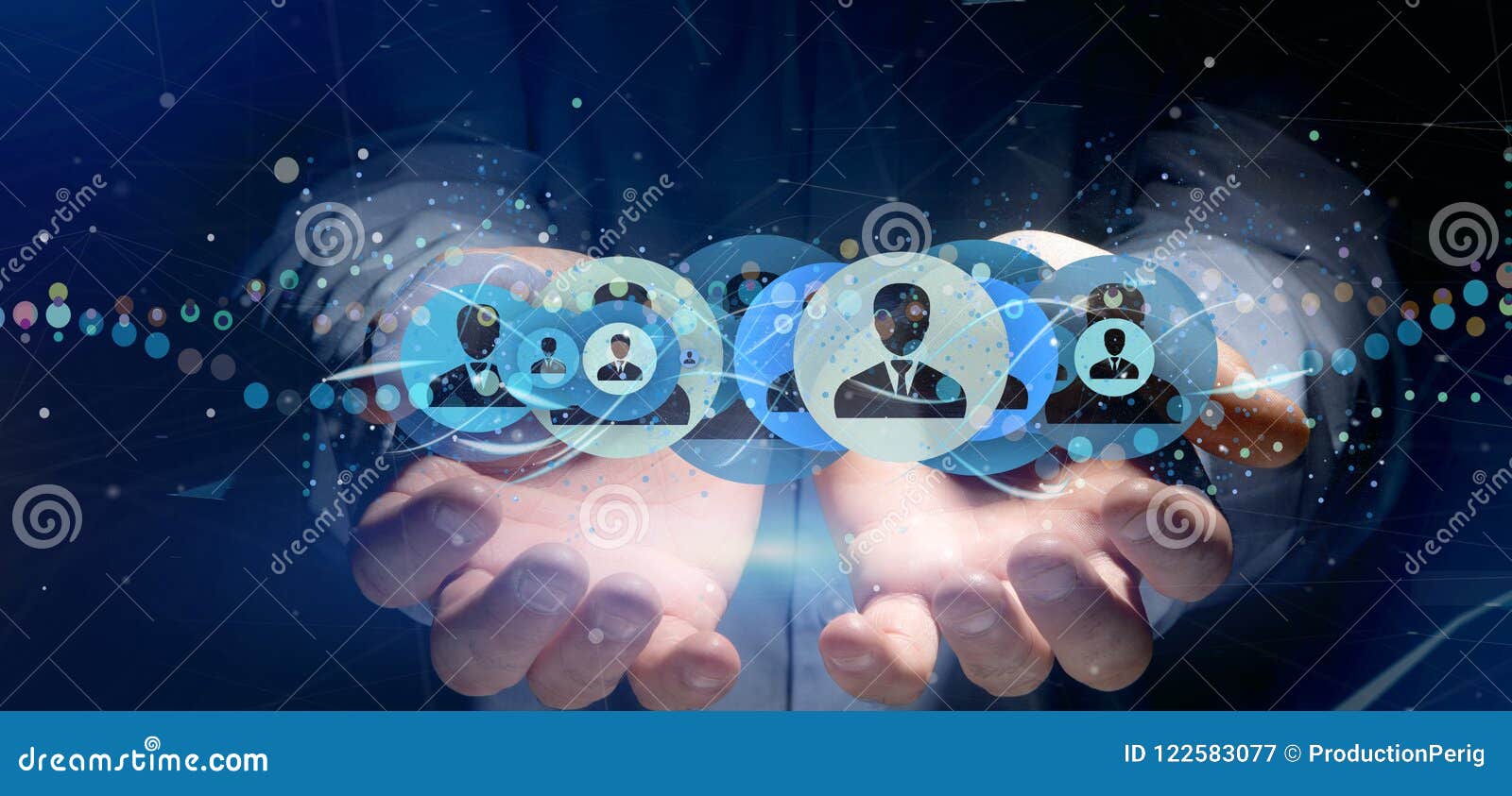 Man Holding a Professional Contact Network Concept 3d Rendering Stock ... Man Holding a Professional Contact Network Concept 3d Rendering Stock ...