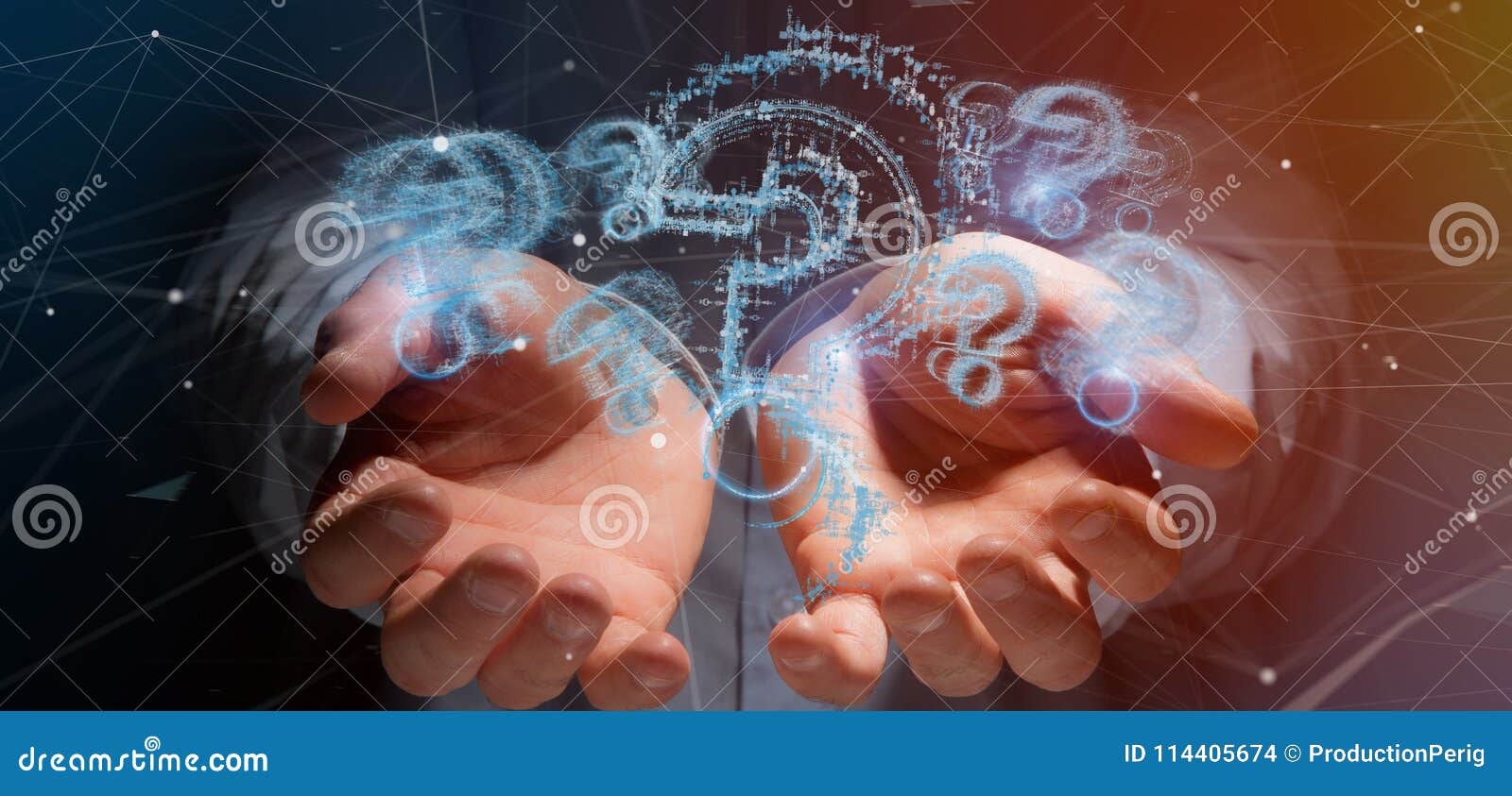 Man Holding a Question Mark Stock Photo - Image of questions, element ...