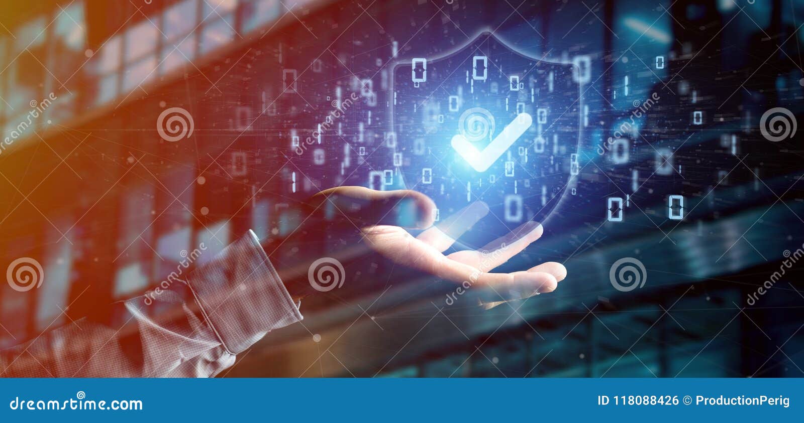 Man Holding a Shield Web Security Concept 3d Rendering Stock Photo ...