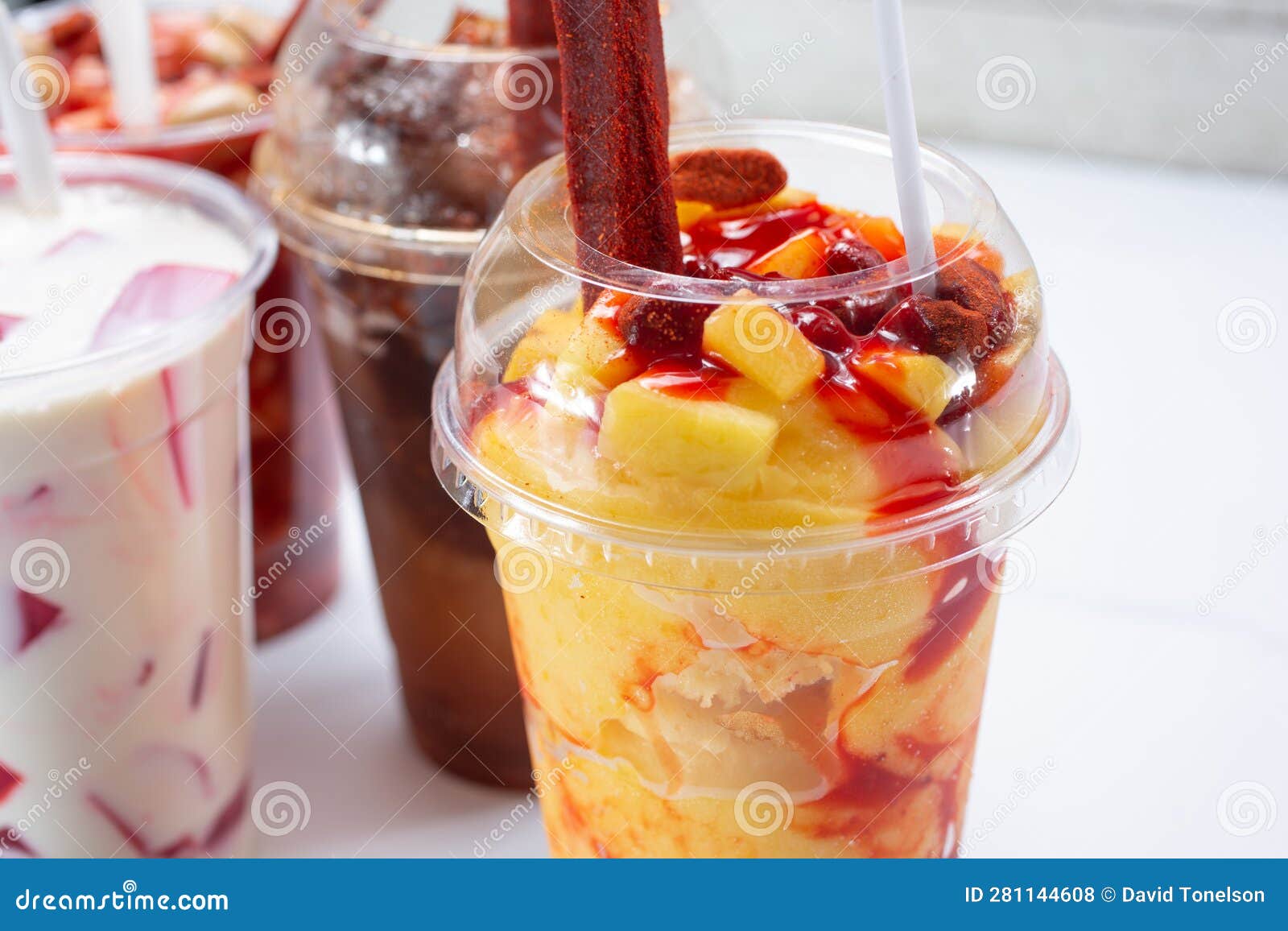 Mangonada Drink, Chamango Beverage Stock Photo - Image of mangoneada ...