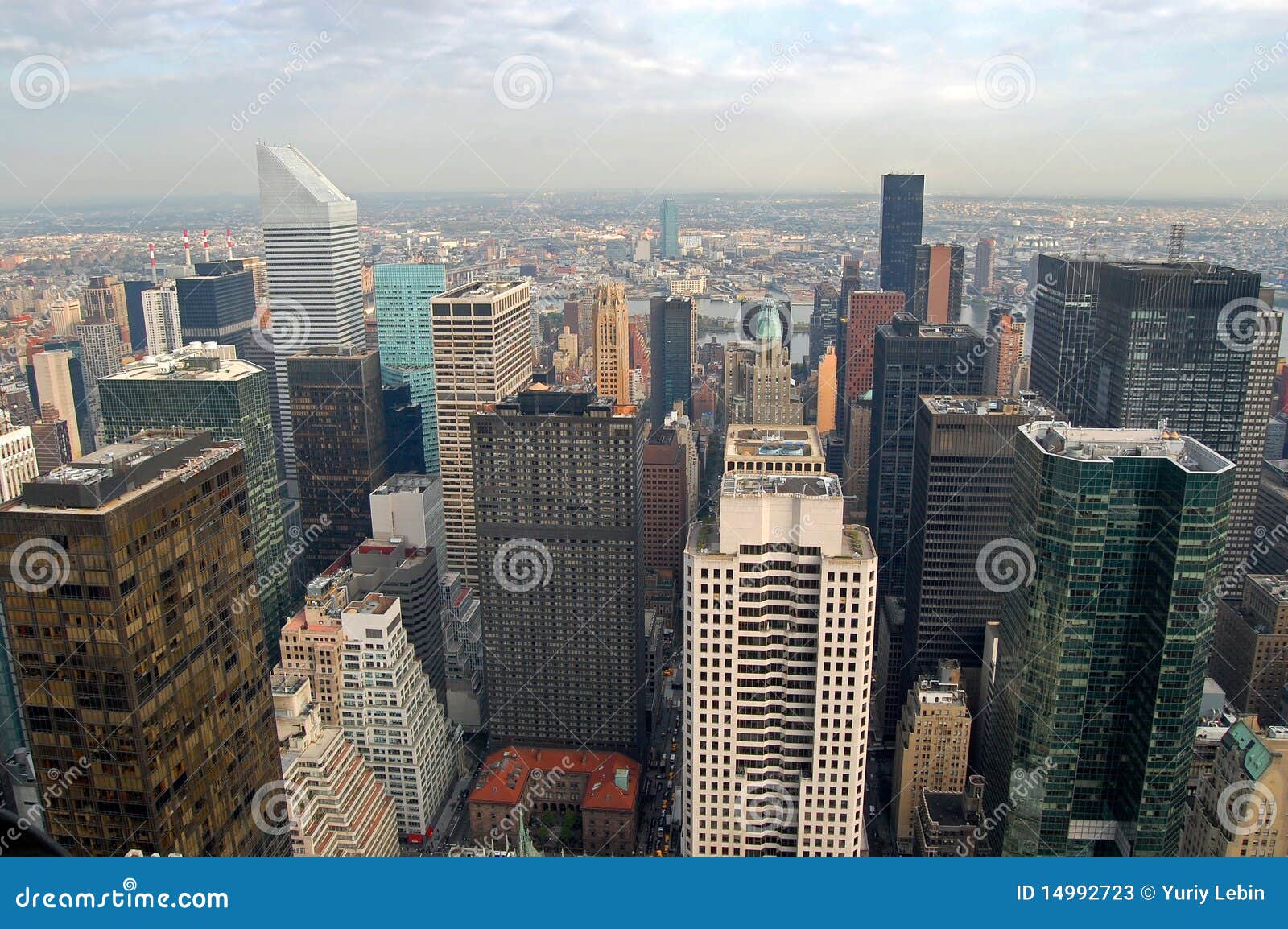 View of Manhattan Above Top of the Rock Stock Image - Image of height ...