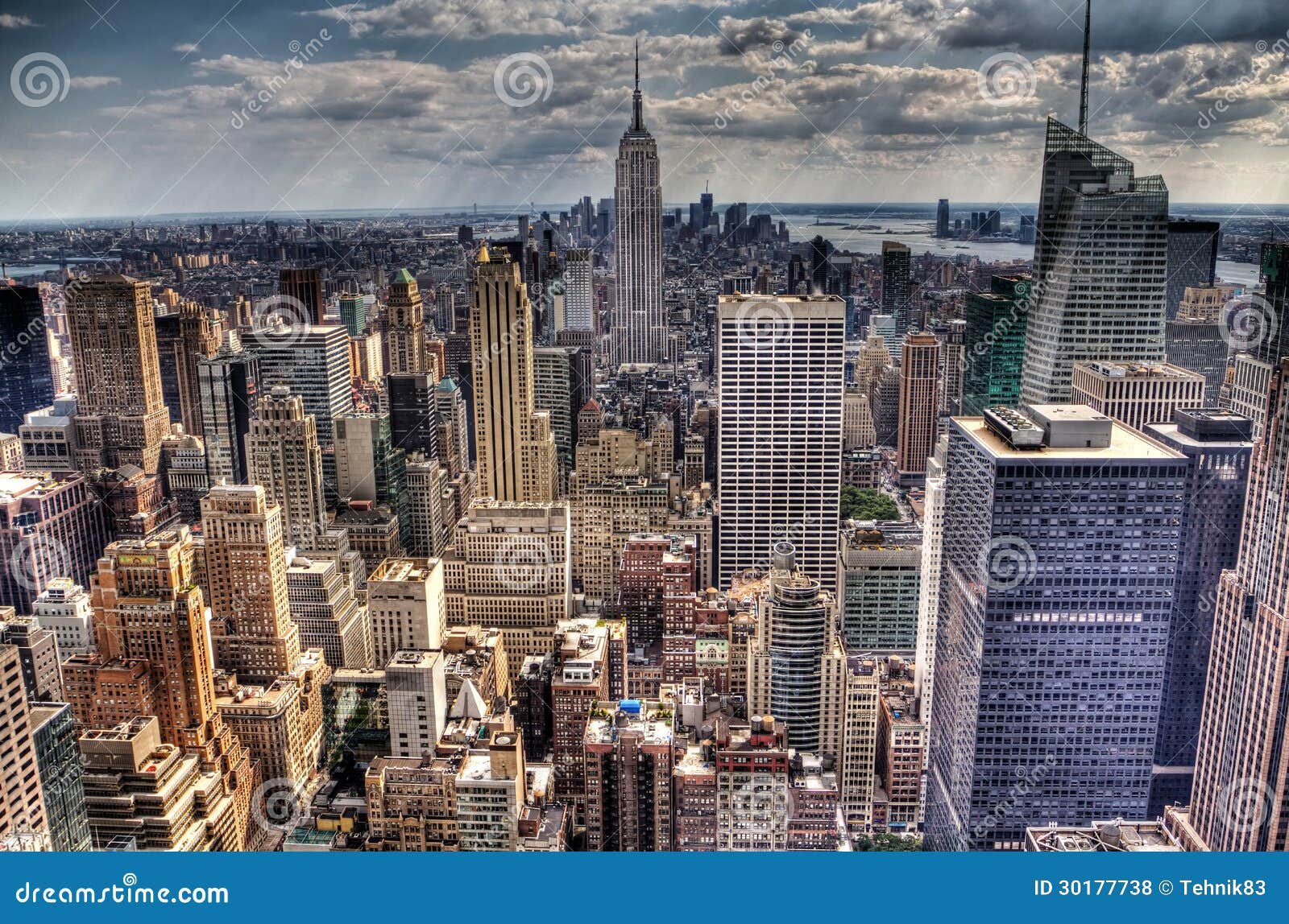 An Aerial View Over New York City Stock Photo - Image of empire ...