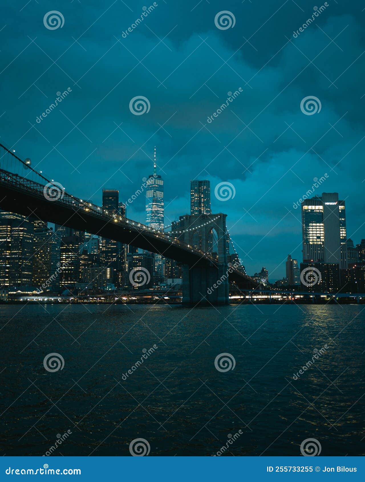 View of the Manhattan Skyline and Brooklyn Bridge from Dumbo, Brooklyn ...