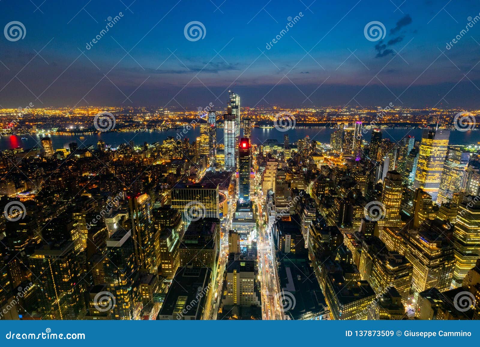 A View of Manhattan during the Sunset - New York Stock Image - Image of ...