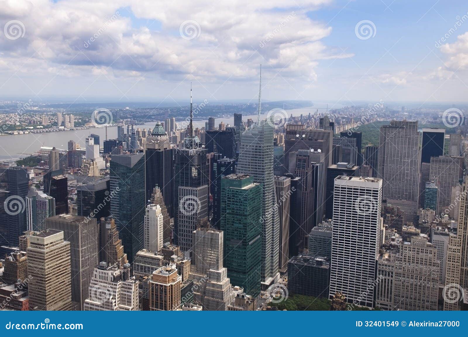 View of Manhattan from the Top Stock Image - Image of international ...