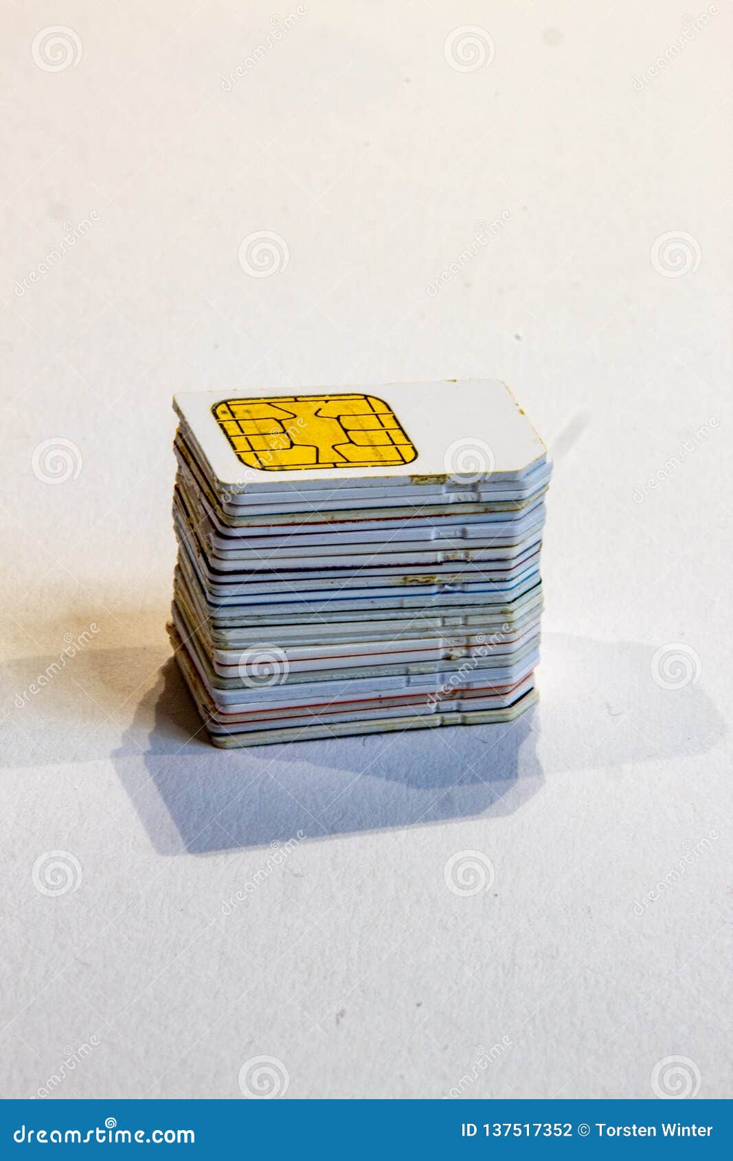 View of Many Sim Cards Different Formats and Colors Stock Photo - Image ...