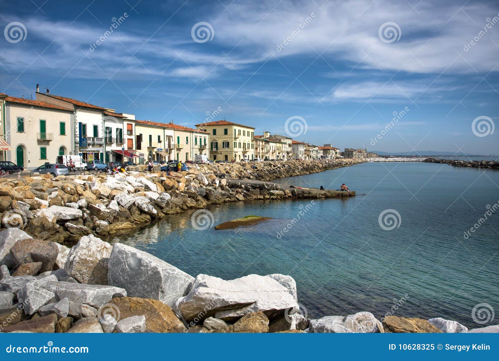 View of Marciana Marina, Italy. Stock Image - Image of coastline ...
