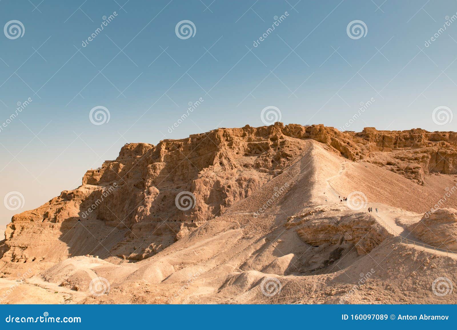 View on Masada Castle stock image. Image of hill, masada - 160097089