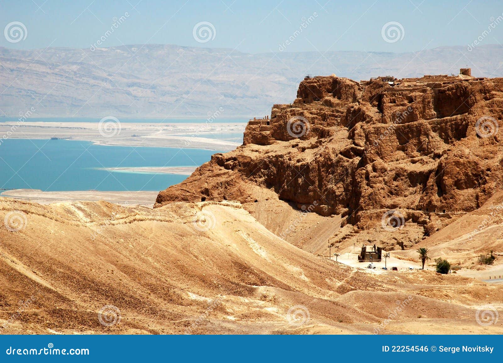 View of Masada and Dead Sea Stock Photo - Image of salt, palace: 22254546