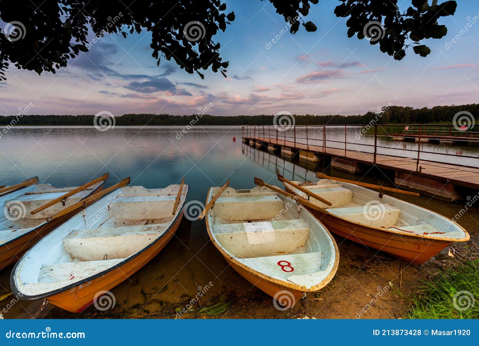View of the Masurian lake stock photo. Image of view - 213873428