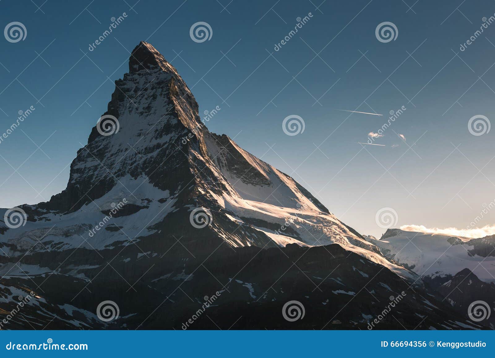 View of Matterhorn Mt. at Zermatt Stock Photo - Image of mountain ...