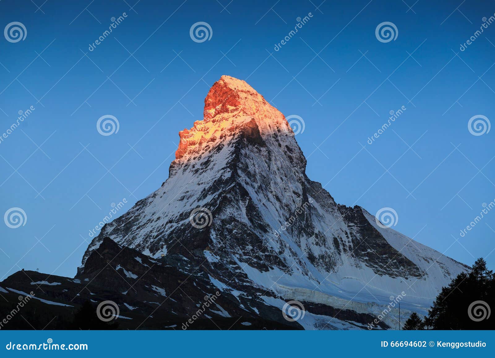 View of Matterhorn Mt. at Zermatt Stock Photo - Image of switzerland ...