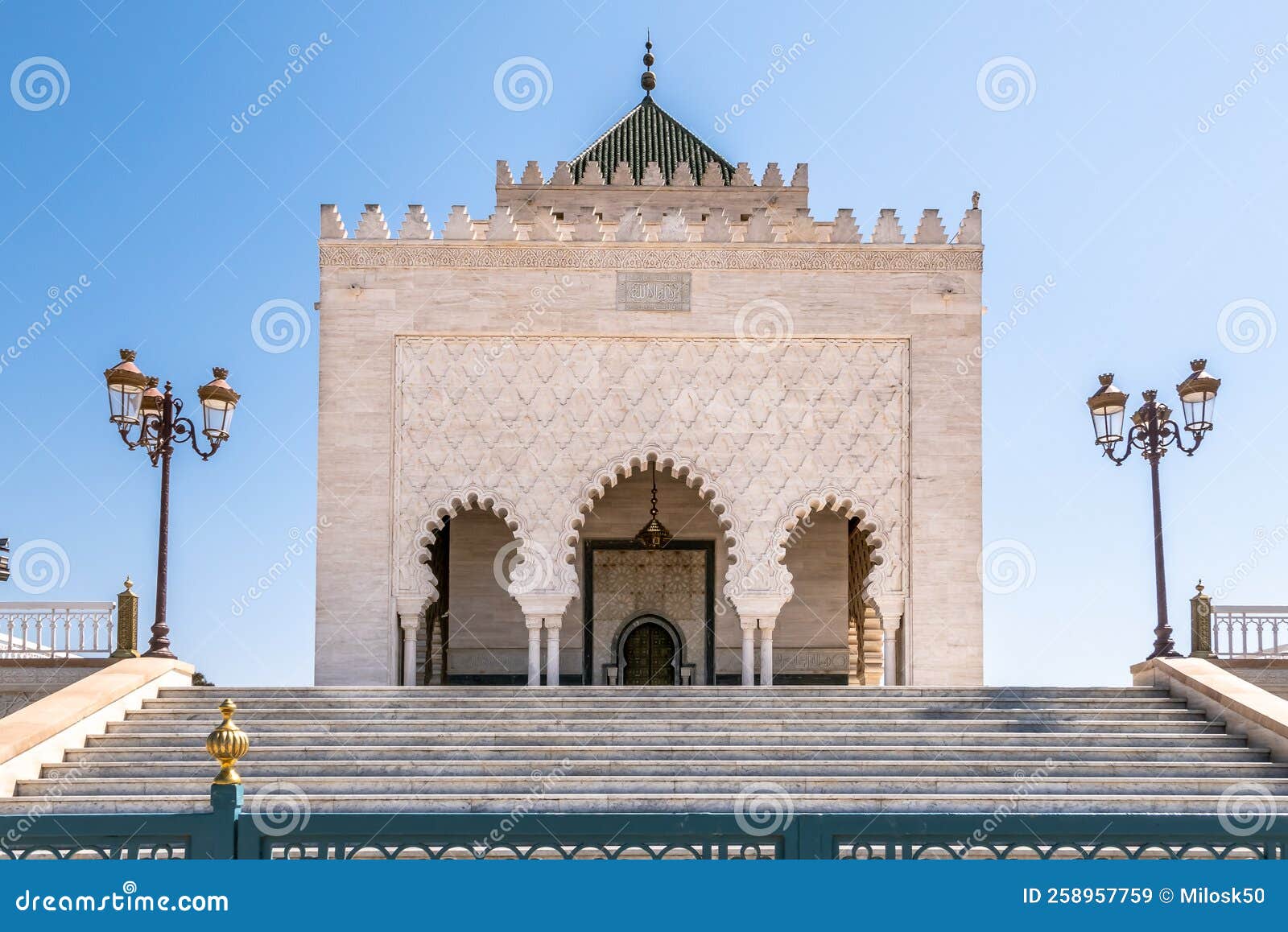 View at the Mausoleum of Mohammed V in Rabat, Morocco Stock Image ...