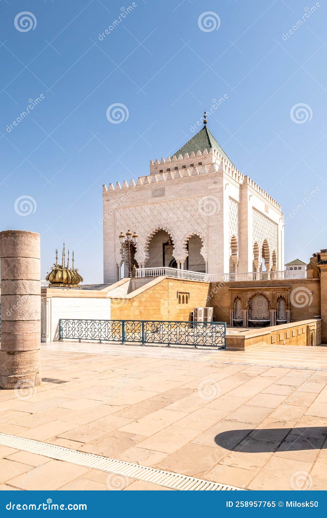 View at the Mausoleum of Mohammed V in Rabat, Morocco Stock Image ...