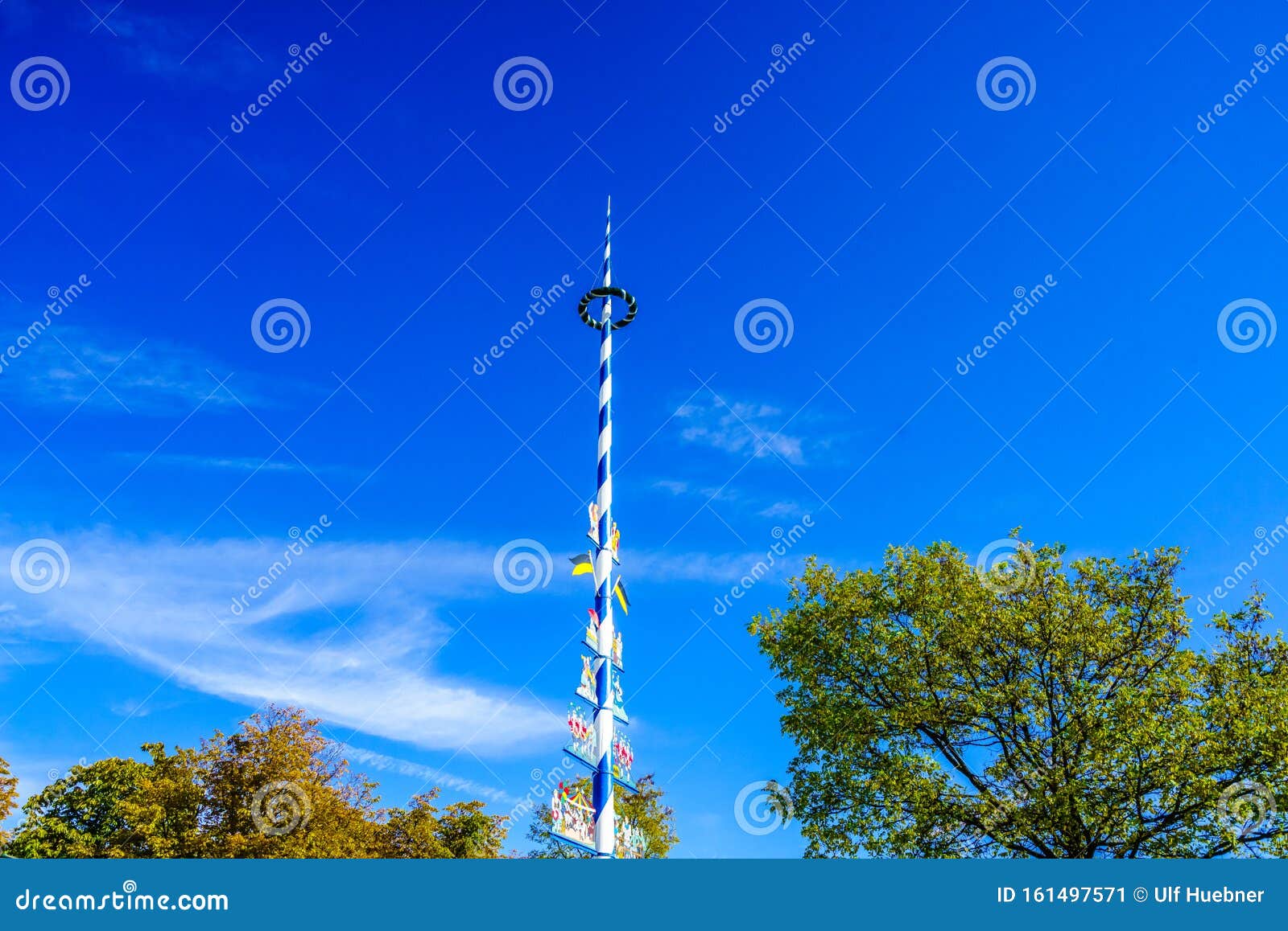 View on Maypole at Viktualienmarkt in Munich, Germany Stock Image ...