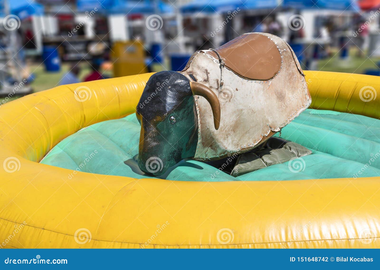 View of a Mechanical Bull Machine with Nobody Stock Photo - Image of ...