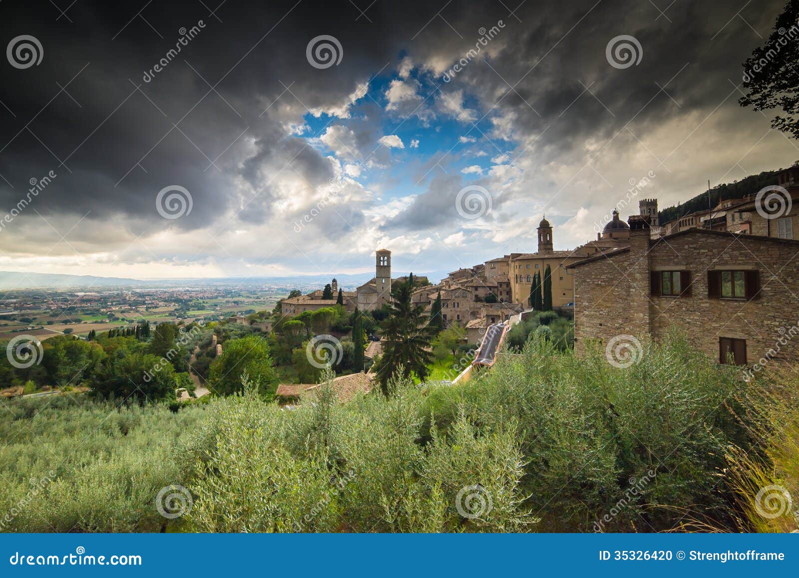 View of Medieval Assisi Town in Italy Stock Photo - Image of nature ...