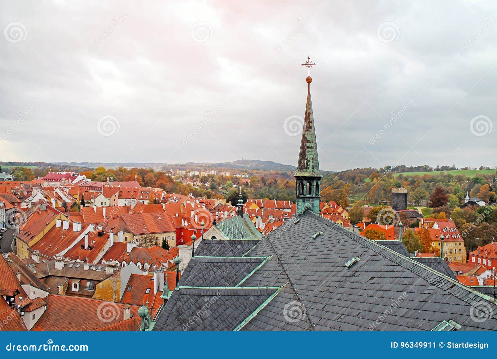 View of Medieval Town Cheb, Czech Republic Stock Image - Image of ...